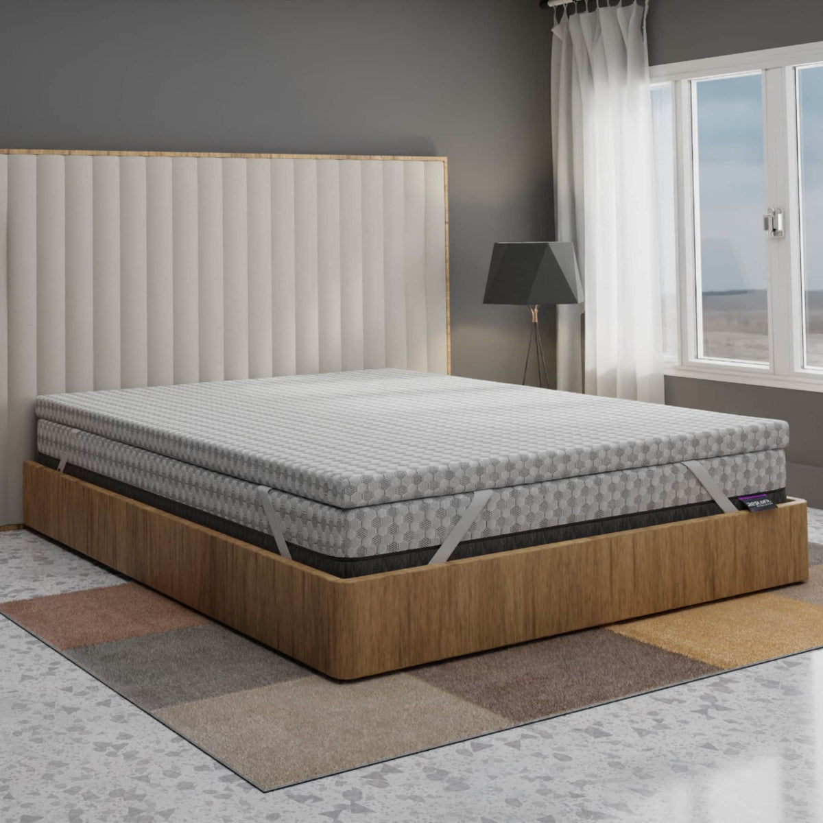 Orthopedic Mattress Topper With High Density Memory Foam White 2 In 5363